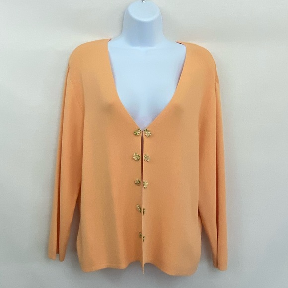 Studio I | Sweaters | Studio I Plus Size 6 Orange Cardigan P66 | Poshmark